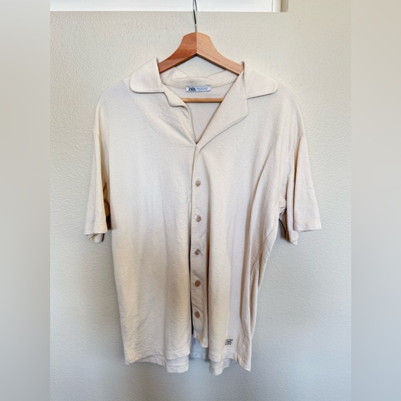 Zara | Shirts | Zara Terry Cloth Button Down Shirt | Poshmark